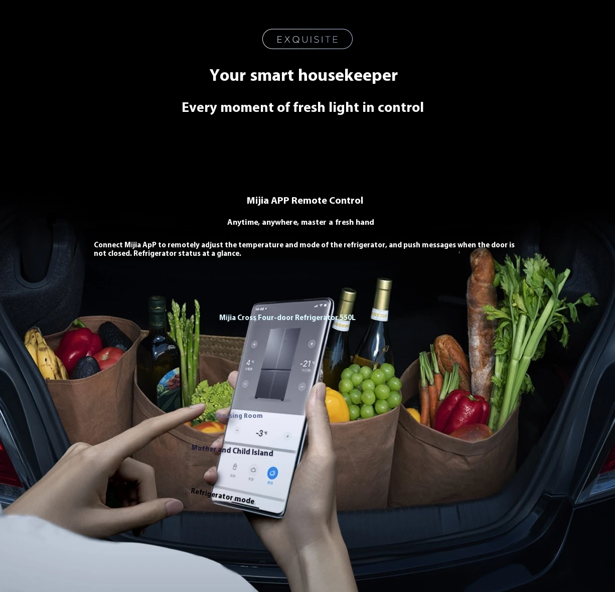 Xiaomi Mijia Refrigerator 550l Cross Four Door Exclusive Edition Black ...