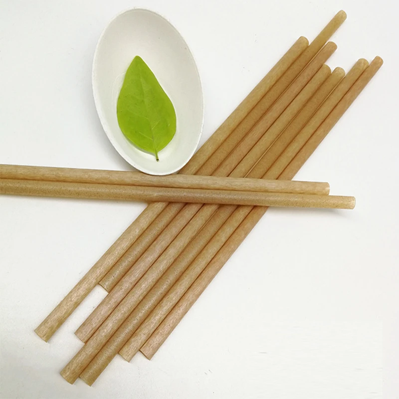 Vegetable Fiber Individual Wrapped Sugarcane Bagasse Straw Compostable ...