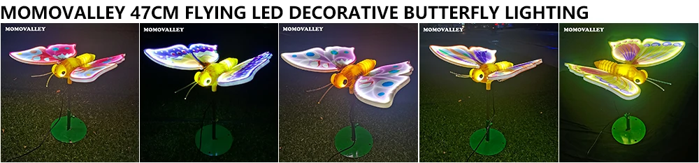 Garden Moth 3D Monarch Butterfly LED Christmas Lights - Waterproof ...