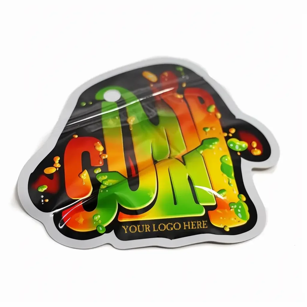 Custom Printed 3.5g Unique Special Die Cut Irregular Shaped Pouches ...
