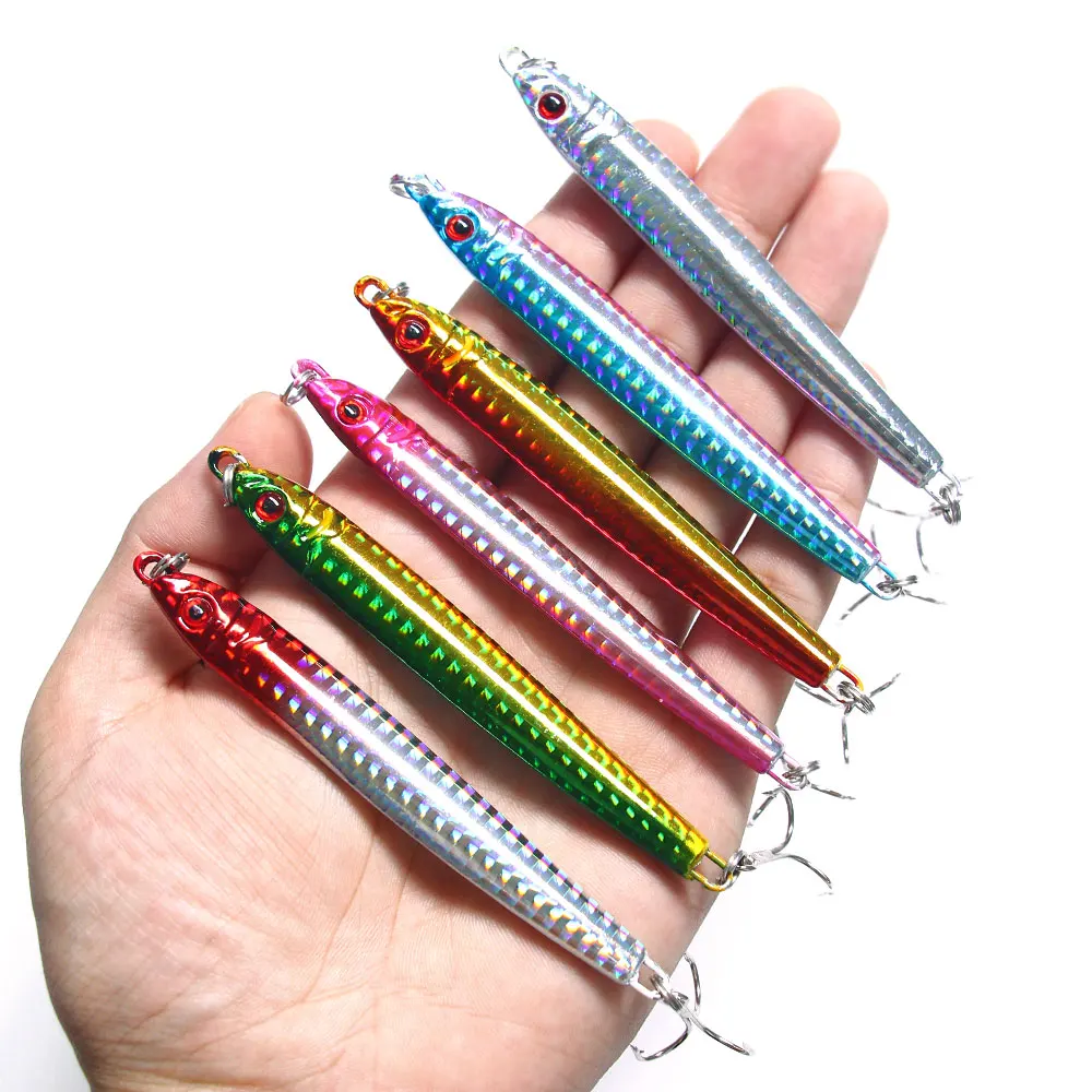 40g Lead Fish Slow Pitch Saltwater Jigging Lures Metal Jig Fishing Lure ...