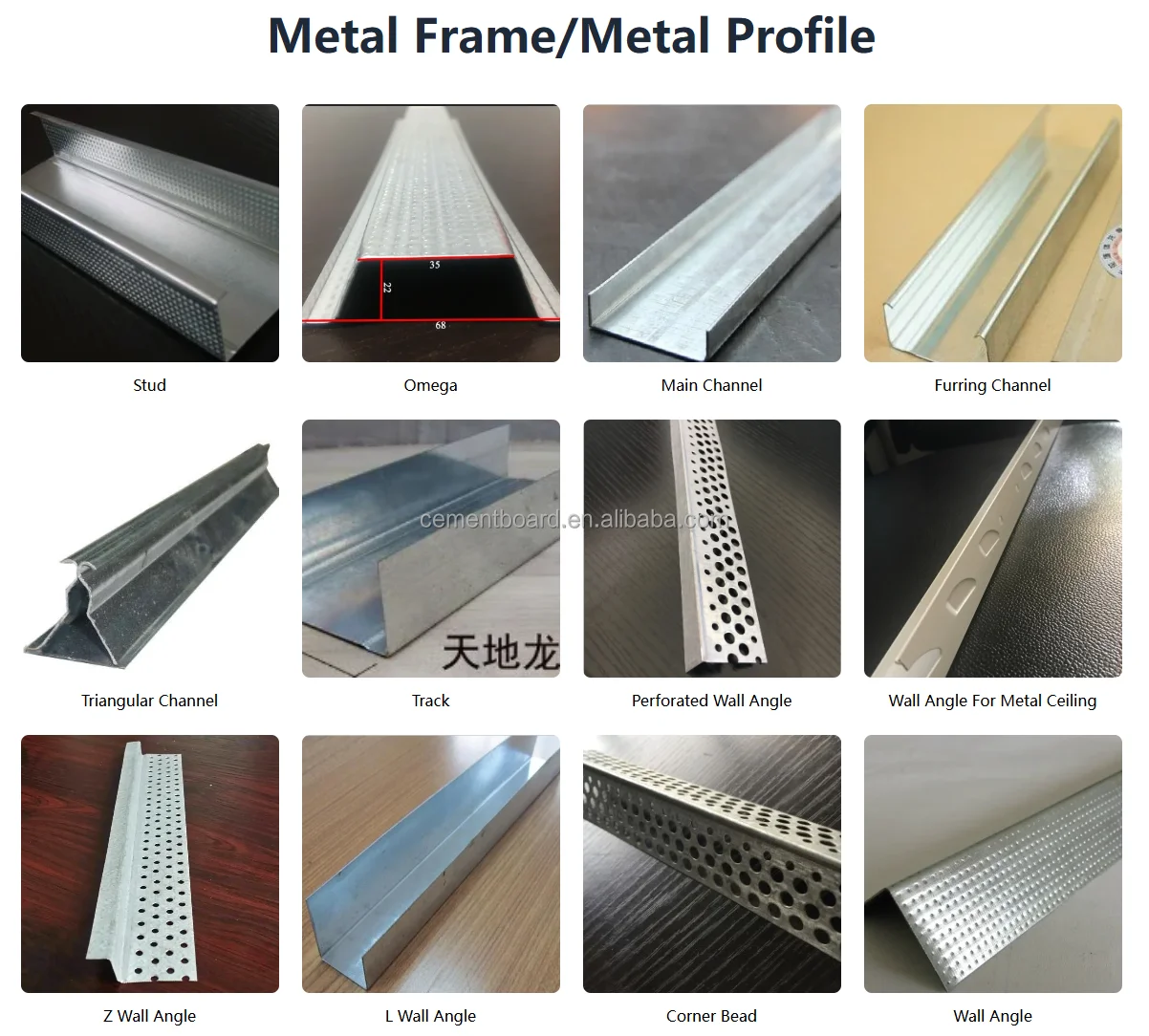Galvanized Steel Furring Channel for Drywall Metal Stud Partition and ...