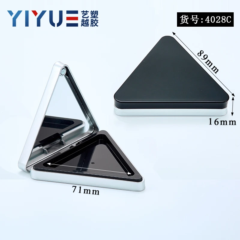 Mini Portable Cosmetic Triangle Empty Custom Printing Logo Powder ...