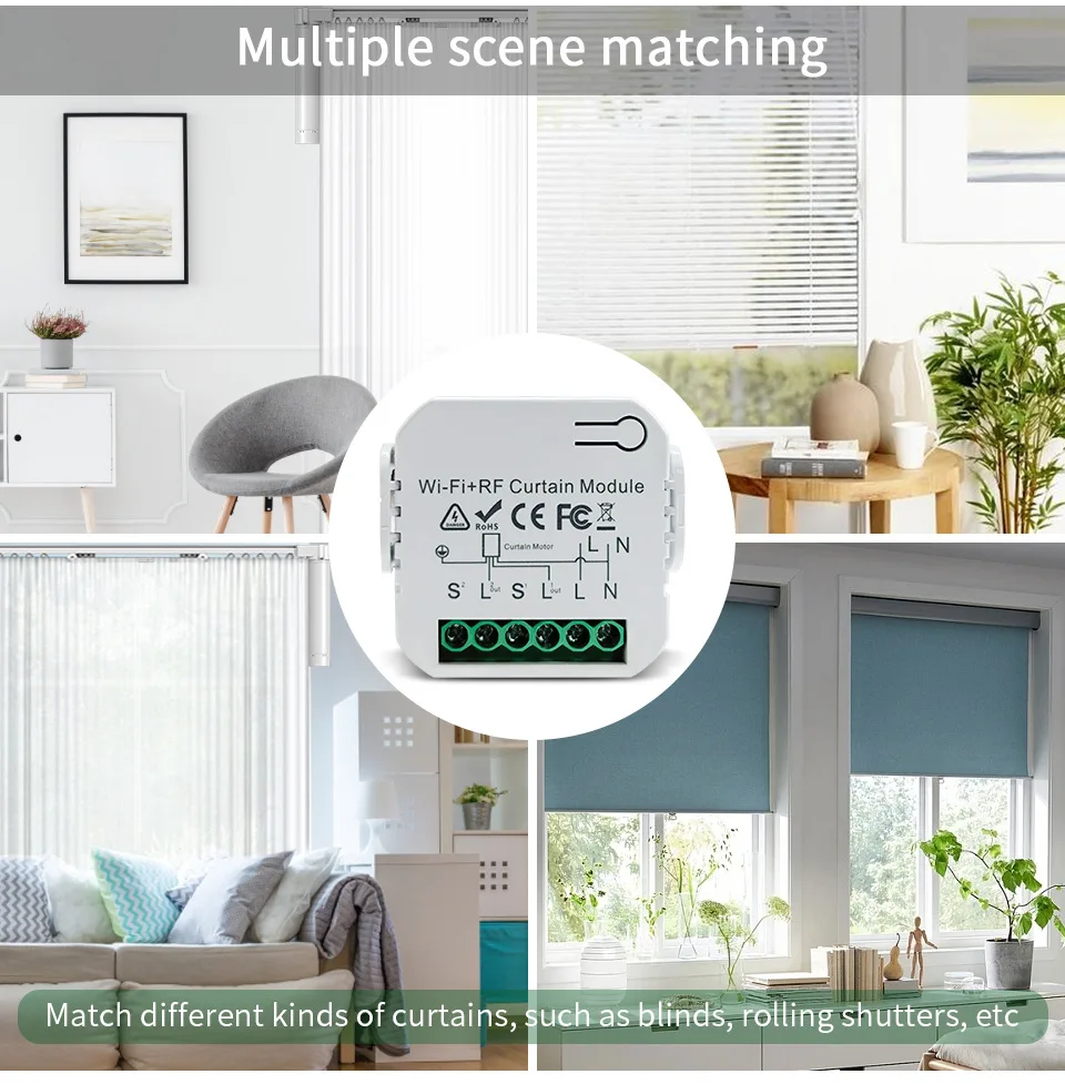 Wholesale WiFi RF Smart Curtain Module Switch for Electric Roller ...