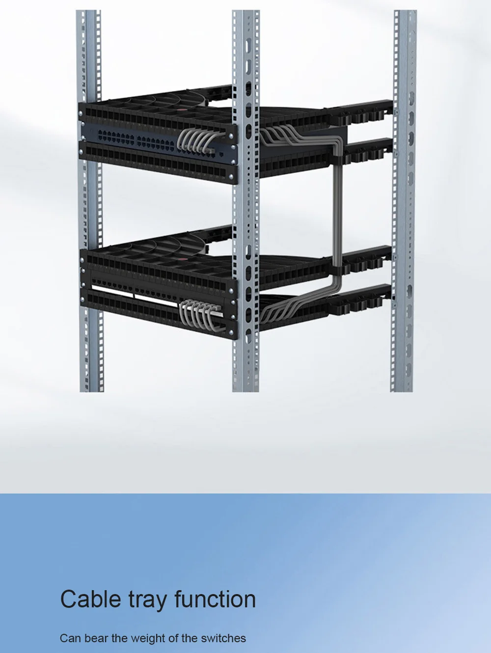 COBTEL Channel Type Cable Manager for 1000mm Deep Rack