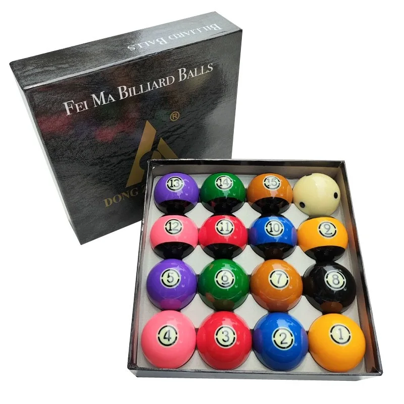 Dong Zhu Feima Black Diamond Resin Pool Balls - 5A Grade
