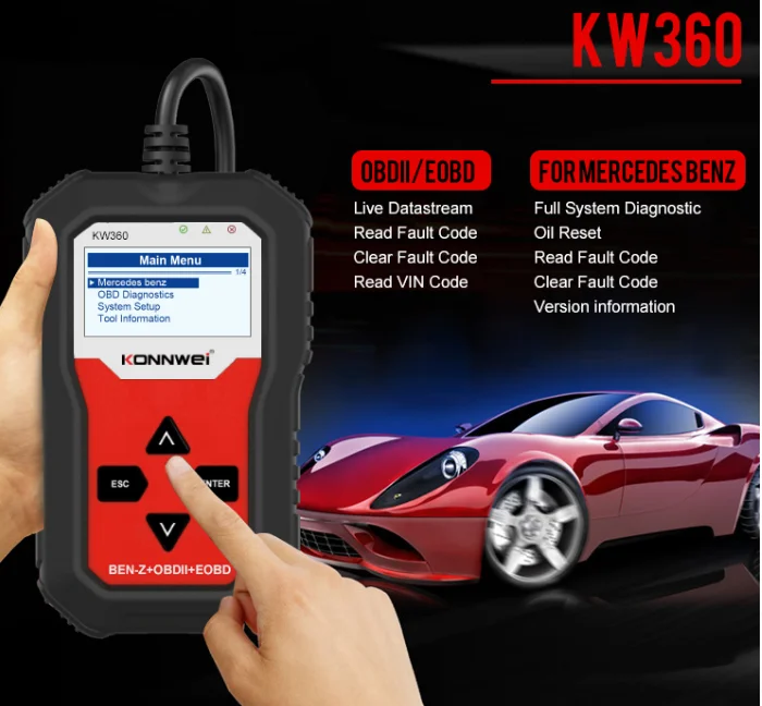 KONNWEI KW860 Car Diagnostics Tool - Free OBD2 Scanner