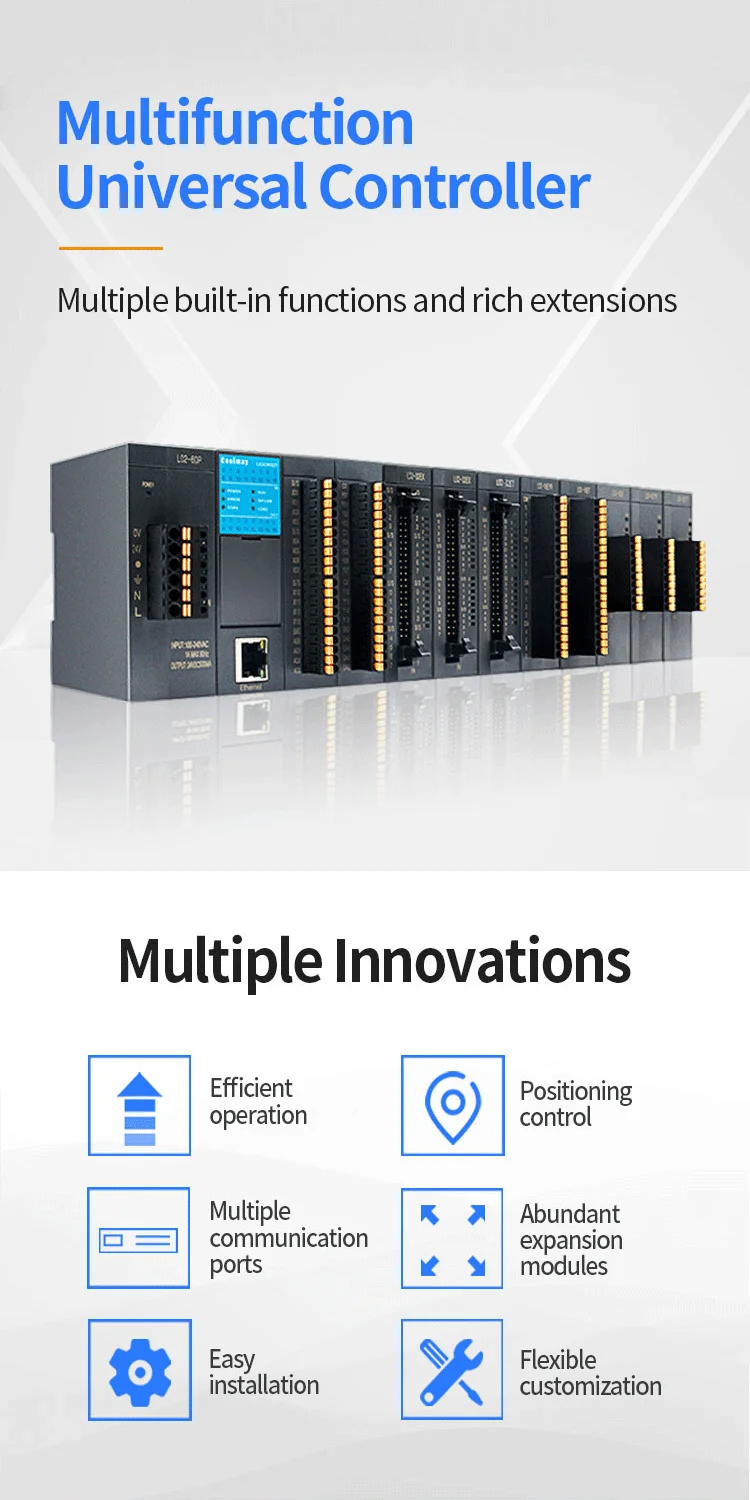 Coolmay Integrated Plc Cpu Module 12 Di 12 Do 4 Ai 4ao Transistor Npn Output Ethernet Up To 512 ...