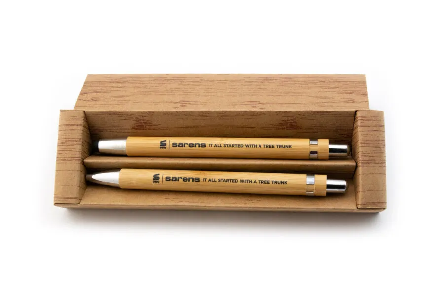 Eco-Friendly Custom Laser Logo Recycled Bamboo Ballpoint Pen Personalized 1.0mm Natural Wood ...