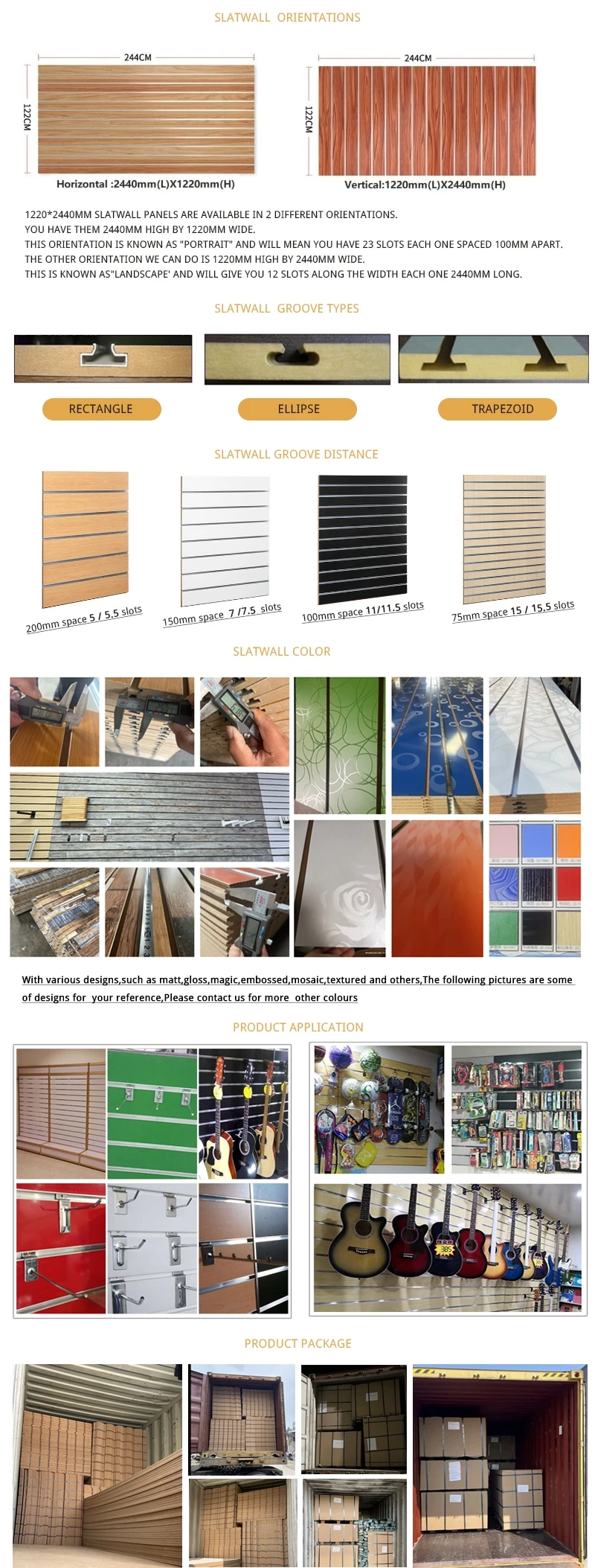 Rectangle Periodically Grooved Slat Wall 18mm 4*8ft Slatwall/slot Board ...