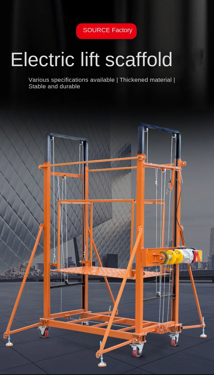 2-6m Lift Climbing Platform Construction Lift For Paint The Wall Mobile ...