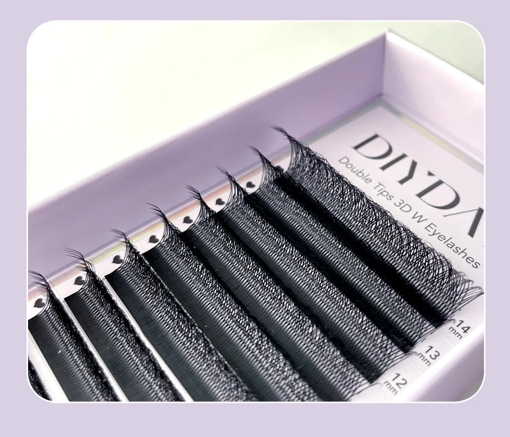 DIYDAY Custom 3D Clover W Shape L LU Curl Eyelash Extensions