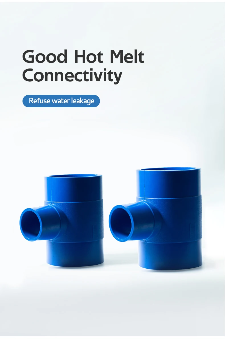 Hs 3 Ways Connector Plastic Pipe Fittings Pe Butt Joint Reducing Tee ...