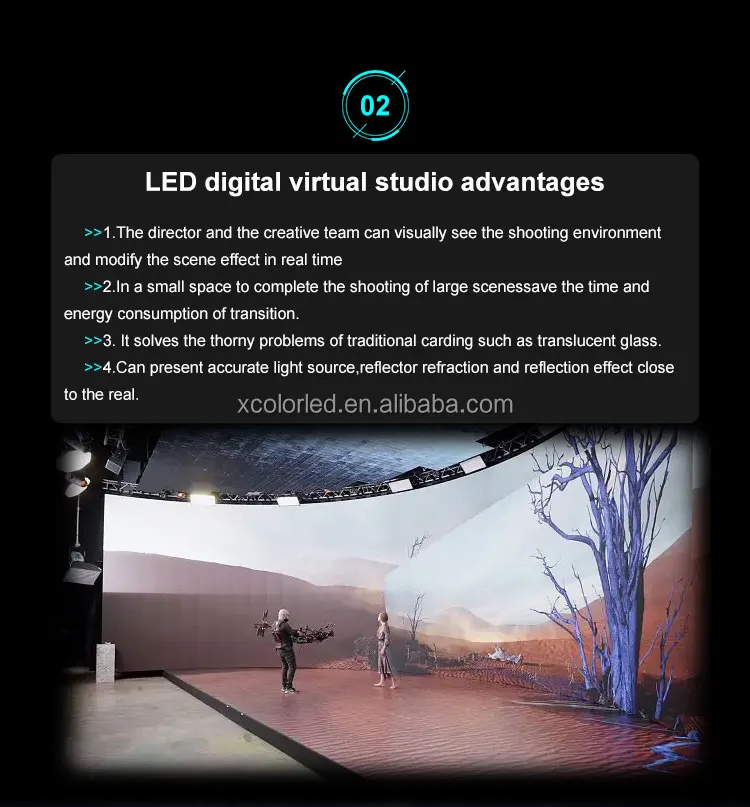 Filming Wall Immersive Screen Curved Led Video Wall Hd 7680hz Full ...