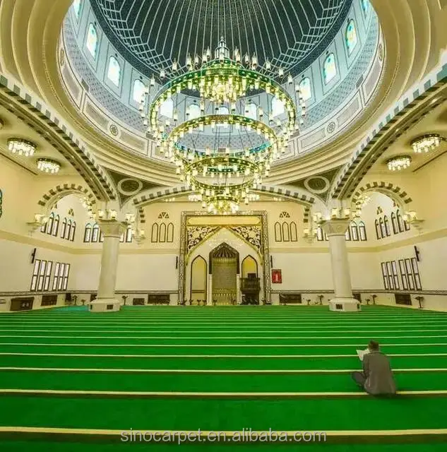 Nylon Floral Muslim Prayer Carpet for Mosque Prayer Rug, Washable ...