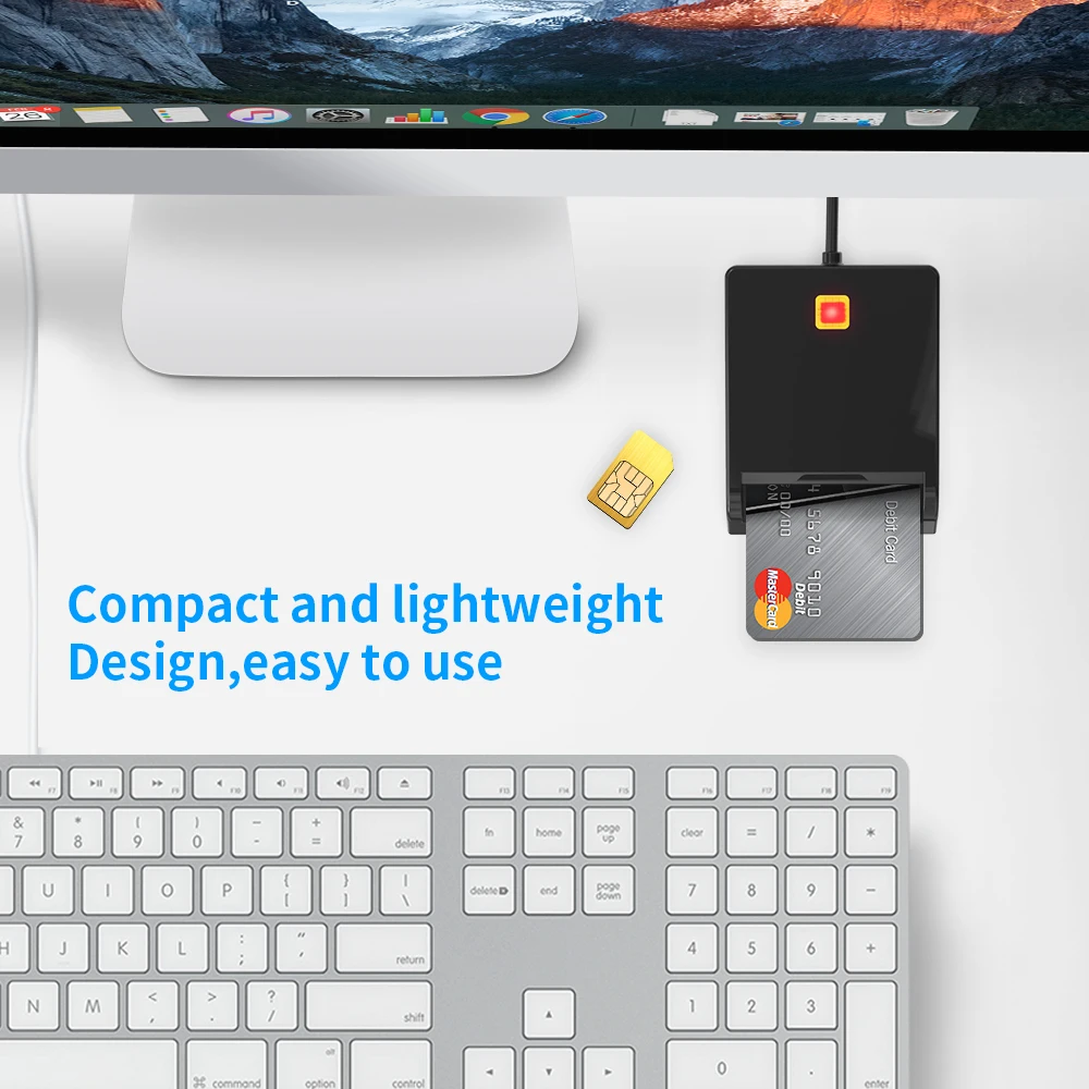 Multi Interface Portable ISO 7816 Sim Usb Smart Chip Card Reader Writer ...