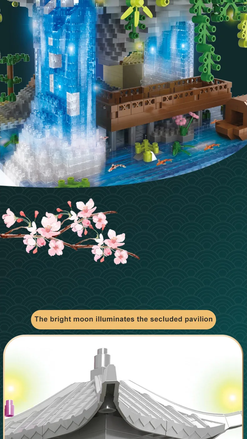 Customized Unisex Peach Blossom Pond DIY Toy Set for Ages 5-7