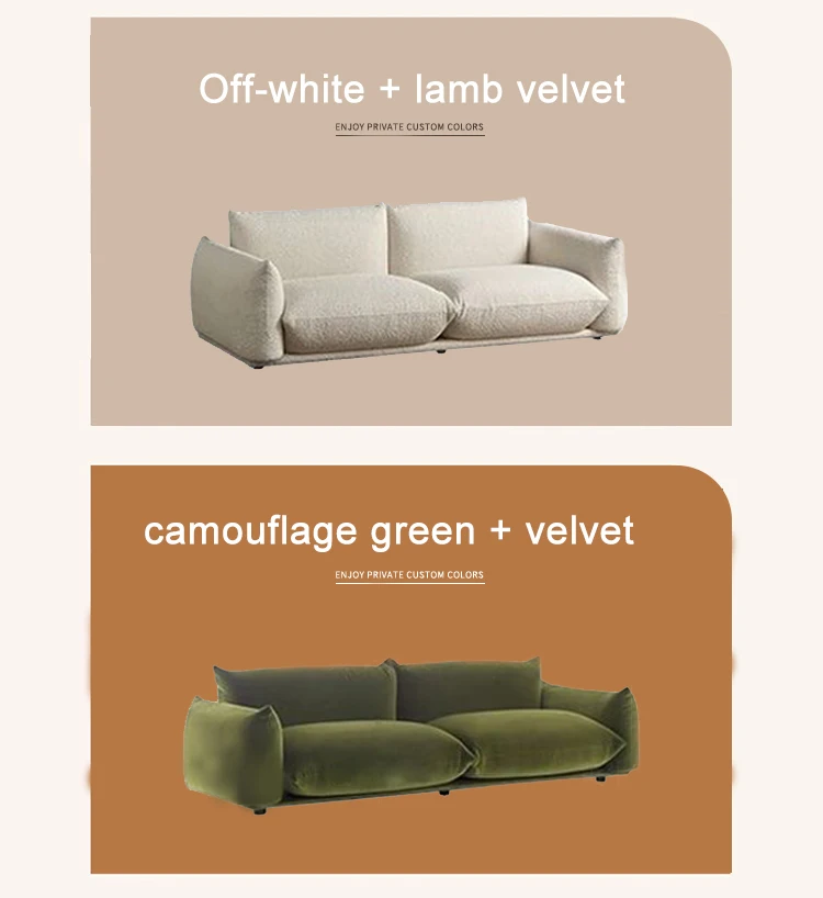 Customized Italian Marenco Style Sponge Sofa Set for Living Room