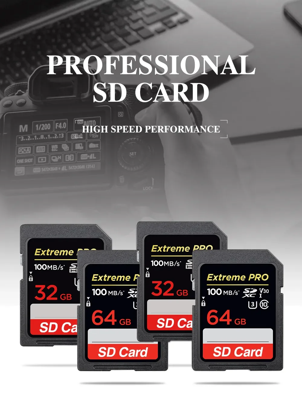 2026 Wholesales Memory Cards Extreme Pro SD Memory Card 200MBs 2GB 4GB ...