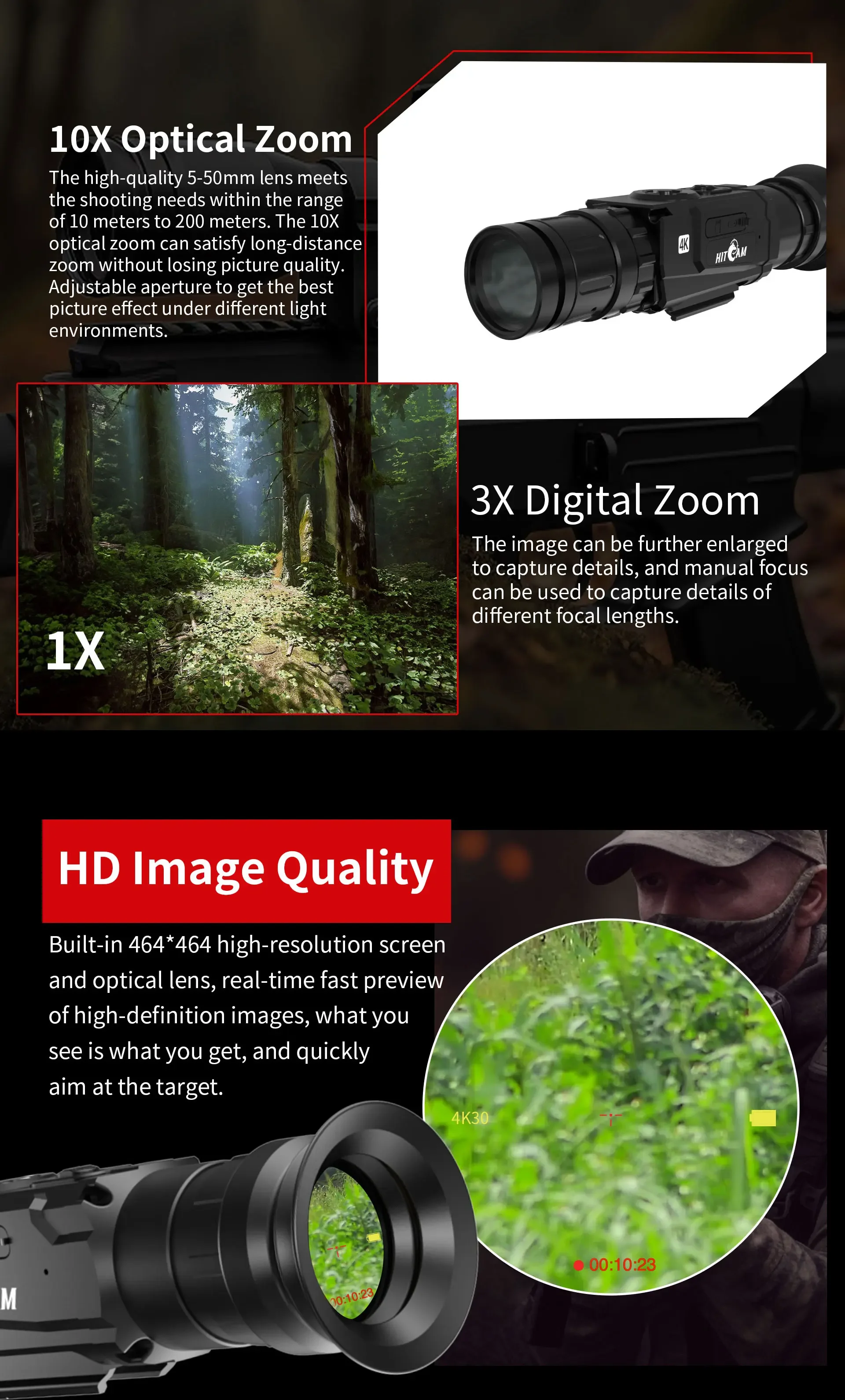 Runcam Hitcam 4K Gun Scope Cam - Extreme Sports Camera