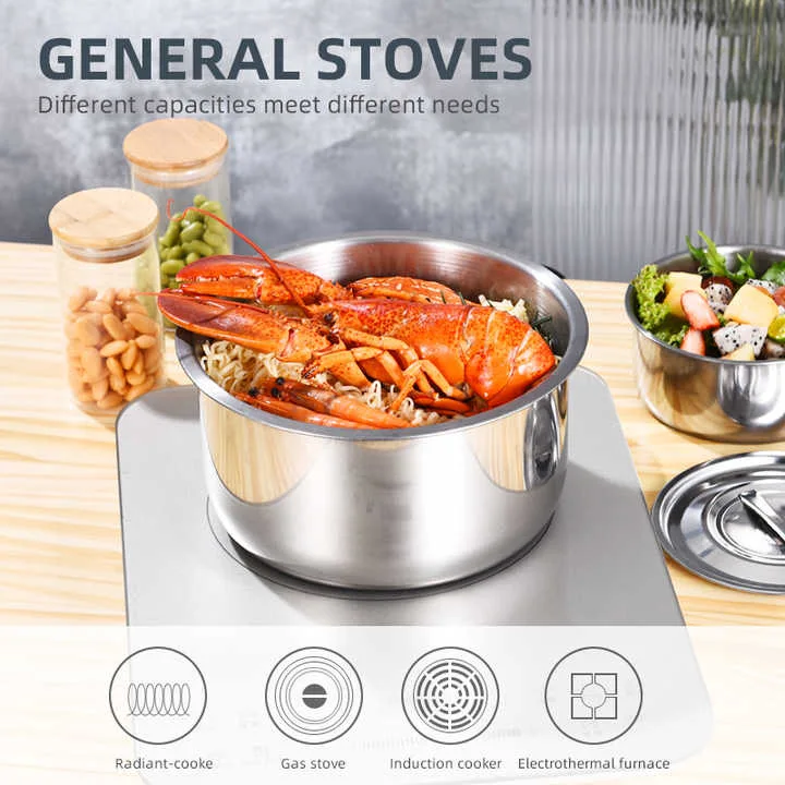 5PCS Stainless Steel Cookware Set - Durable & Sustainable