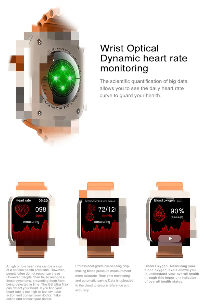 Original Gs Ultra Max Series 8 Ultra Fashion Sports Amoled Reloj Smart ...