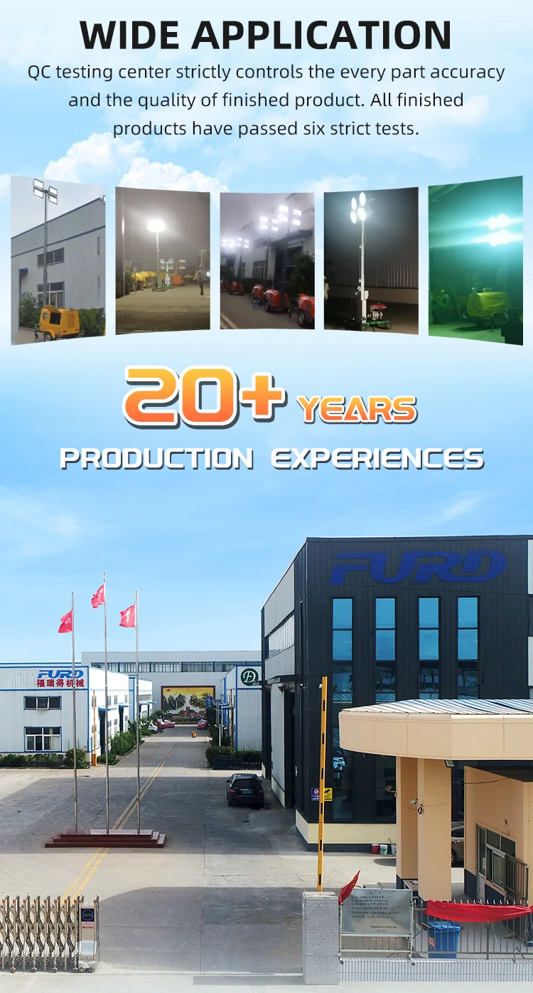 Construction Outdoor Lighting Portable Tower Manual Hand Lifting ...