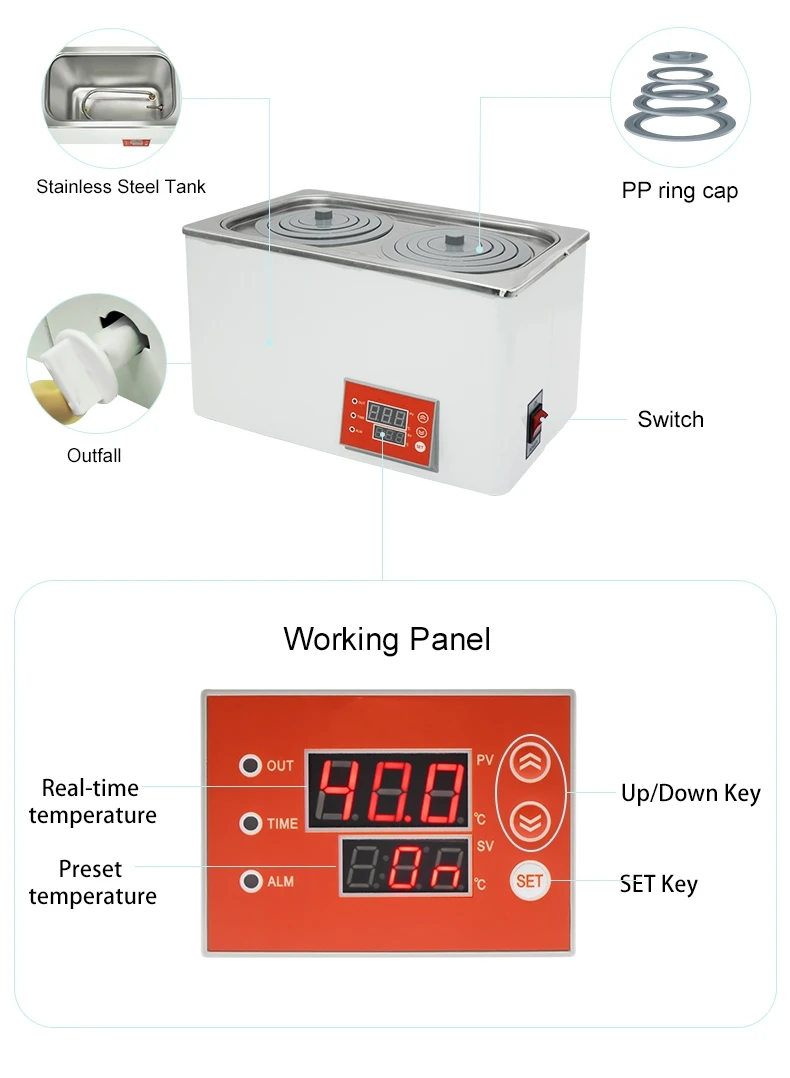 1/ 2 / 4 /6 Holes Constant Temperature Water Bath for Laboratory Use ...