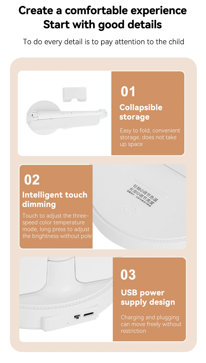 Usb Battery Bedroom Reading Book Study Touch Portable Night Light ...