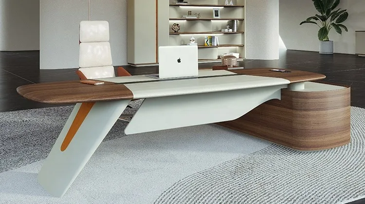 New Modern Office Furniture Latest Office Desk Veneer Luxury Office ...
