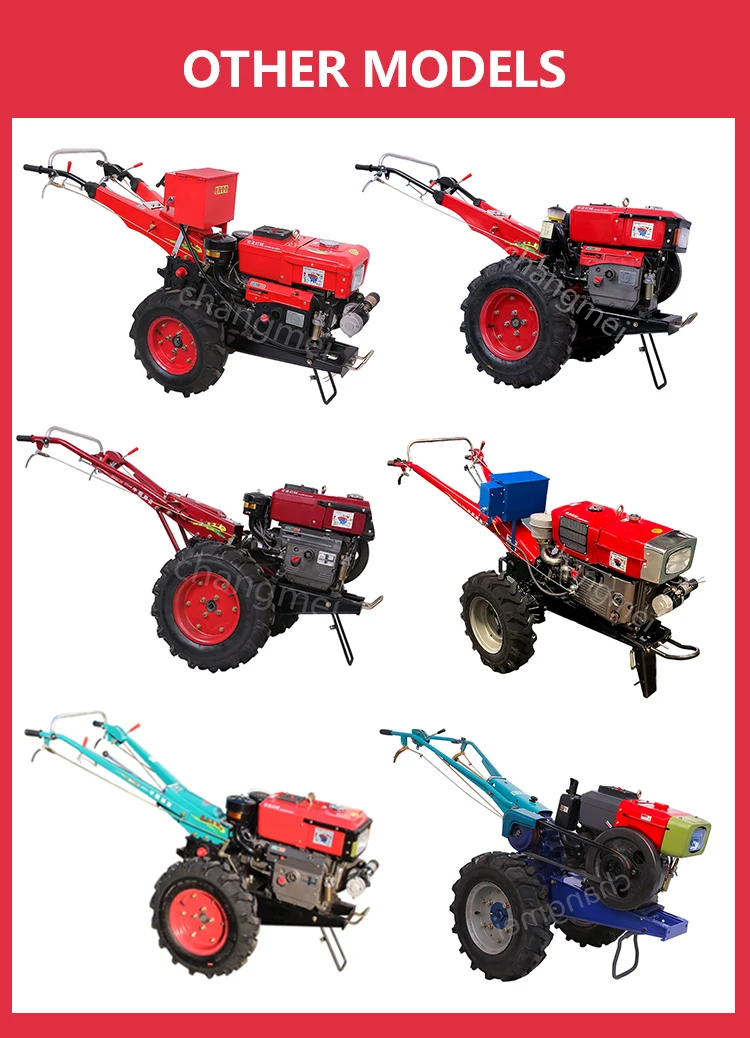 20HP Two Wheel Walking Tractor with Disc Ploughing Implements