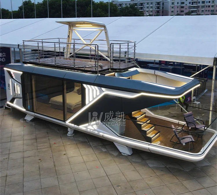 Outdoor Capsule House Commercial Space Airship Pod Prefab House Under ...