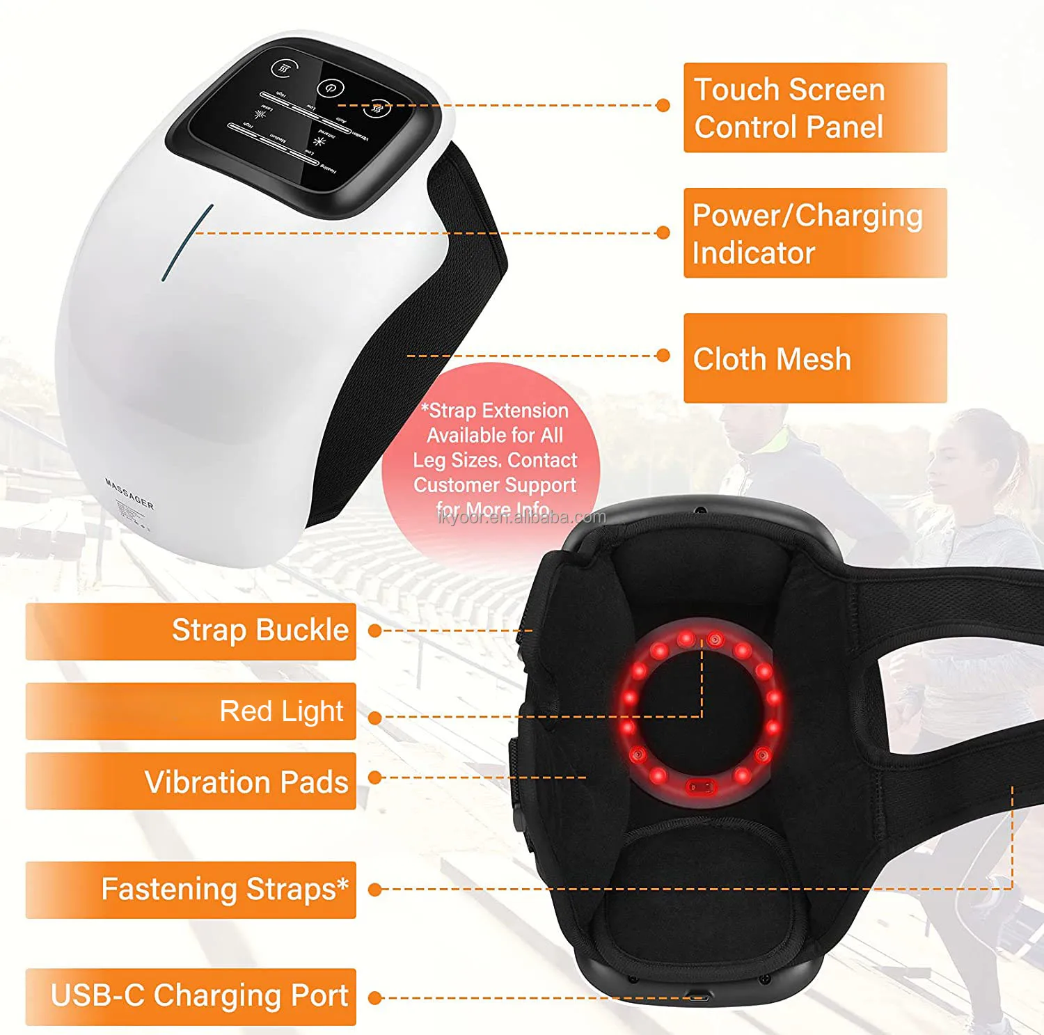 Physiotherapy Knee Massager with Heat & Vibration for Joint Pain Relief ...
