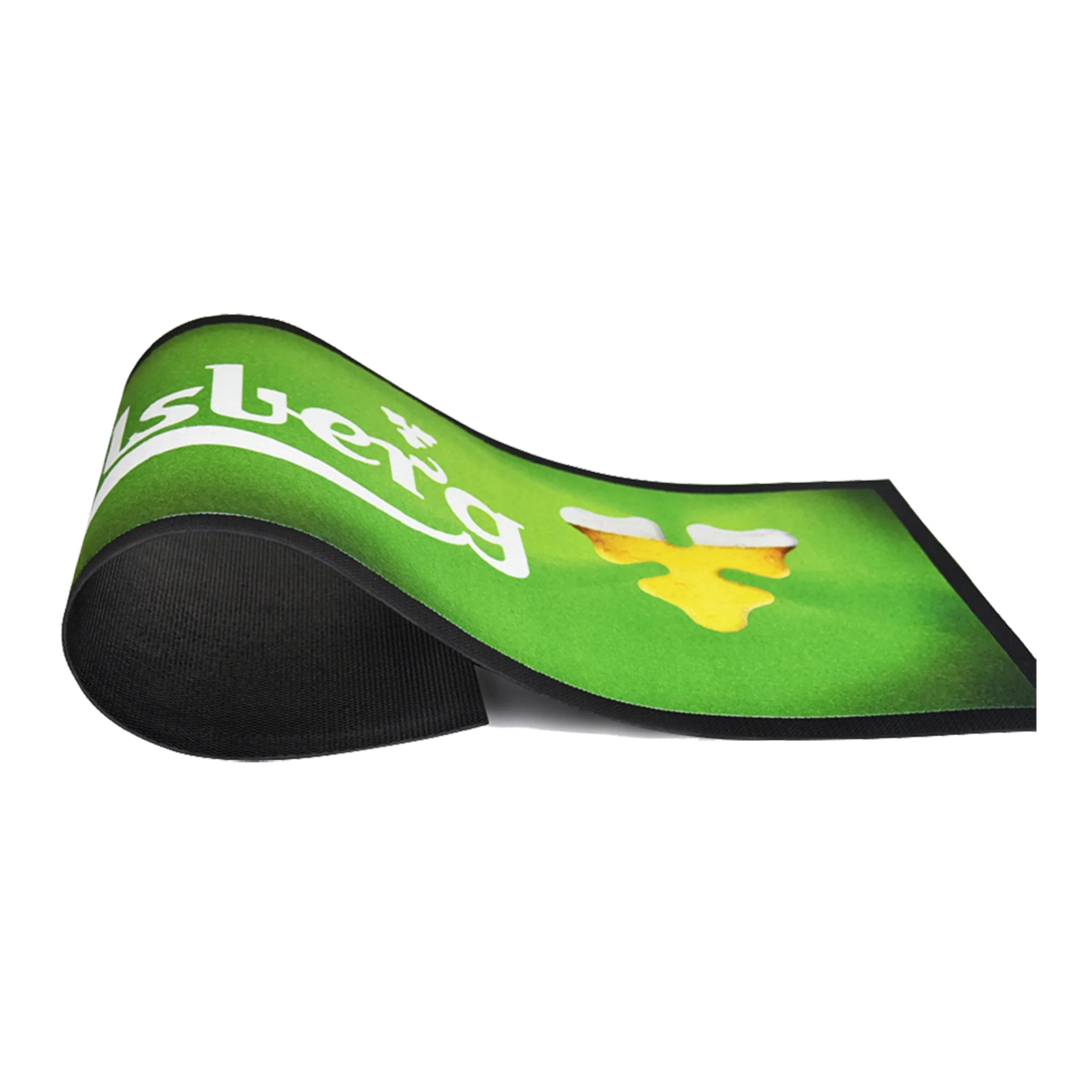 OEM Logo Soft PVC Rubber Mat - Custom Full Printing Bar Runner