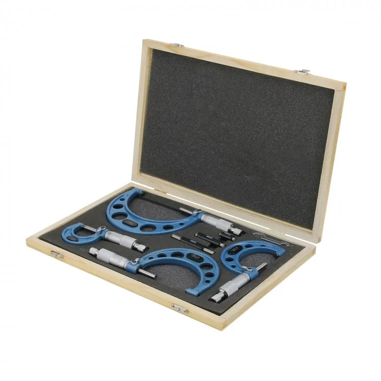 Outside Micrometer Set with Wooden Box - Precision Tools