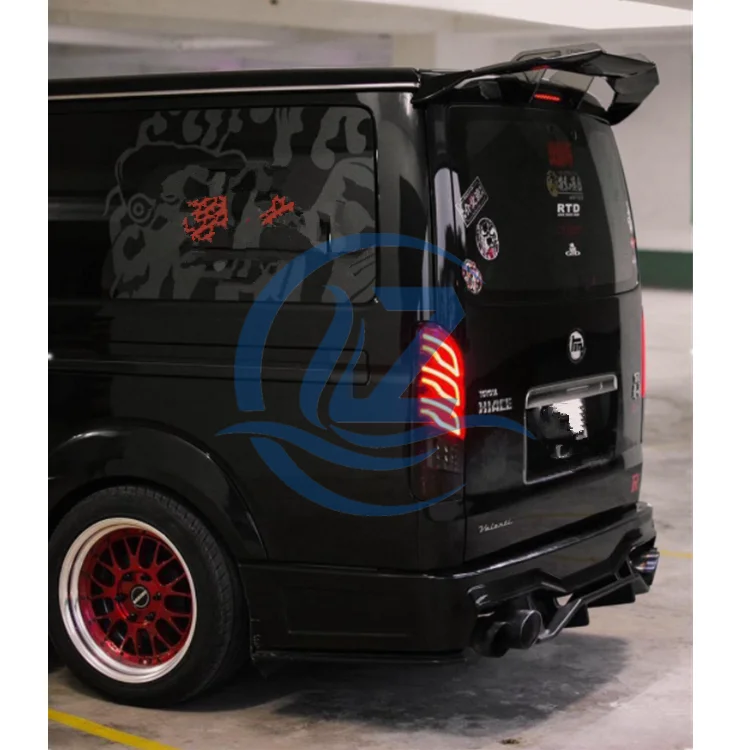 2005-2018 hiace 1695 narrow GT2 Rear spoiler Carbon fiber and ...