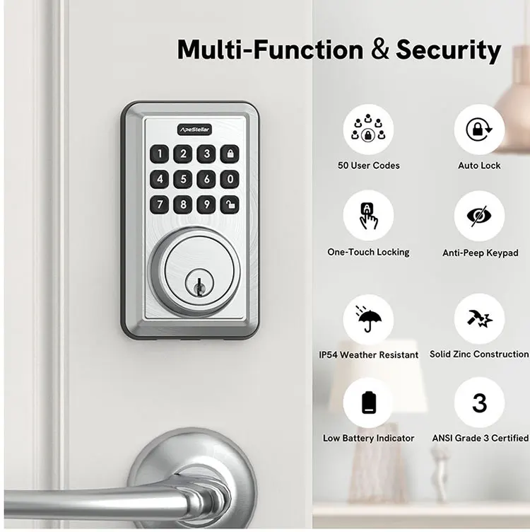 T626 Ansi Usa Waterproof Smart Lock Easy Installation Deadbolts Smart ...