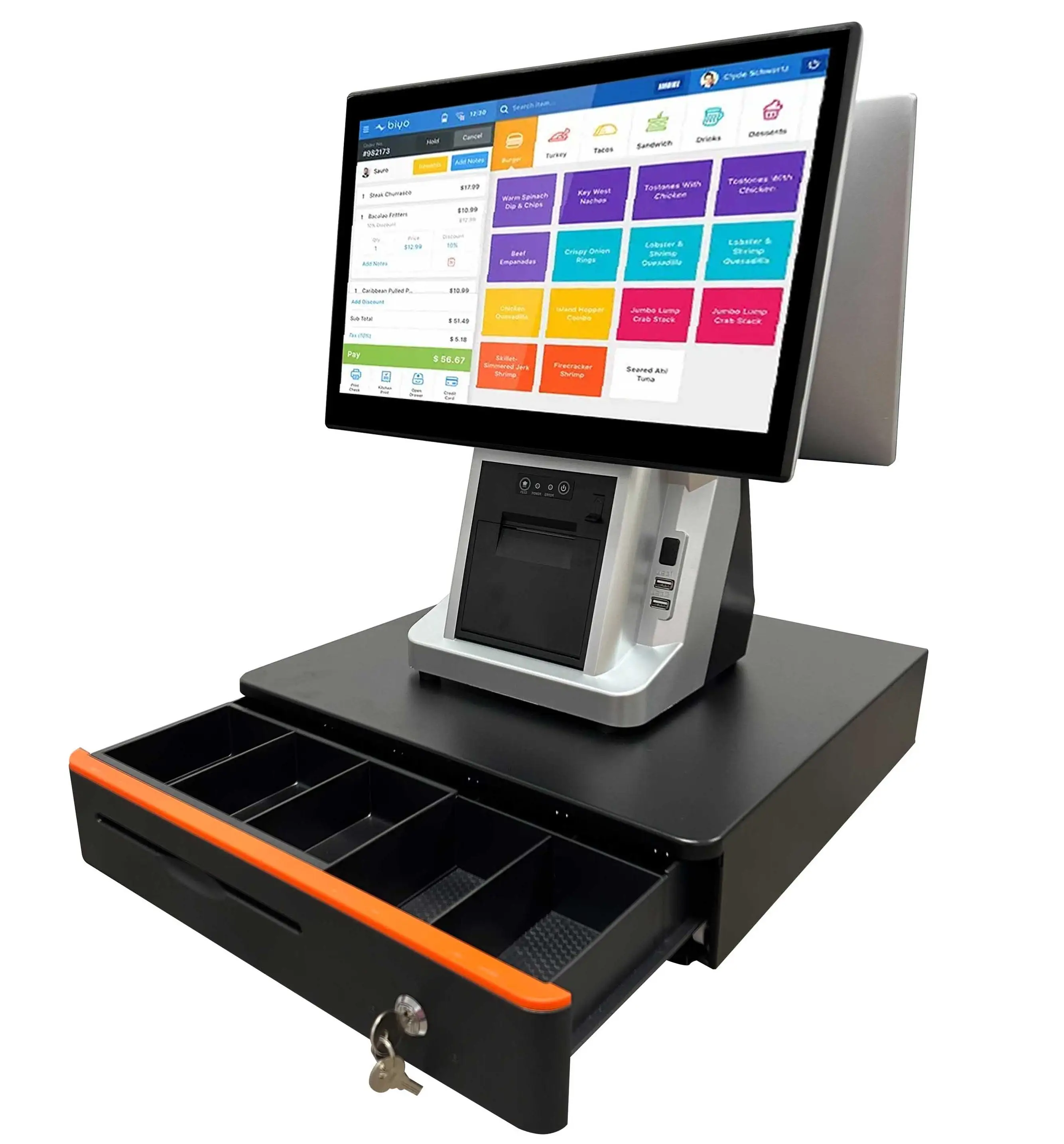 New 15.6 Inch Pos Touch Screen Pos Machine System All In One Cash ...