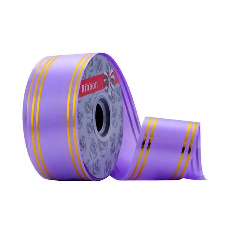 50 Yards Roll Gift Wrapping Ribbon Various Color Flower Poly Pp Plastic ...
