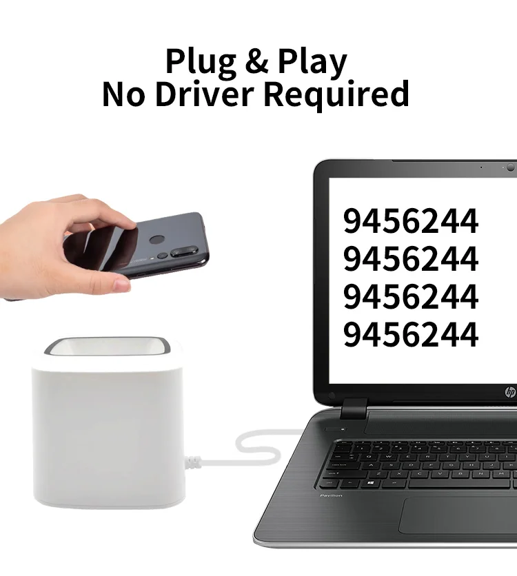 Wholesale Corded Platform Qr Code Scanning Reader Usb 1d 2d Desktop ...