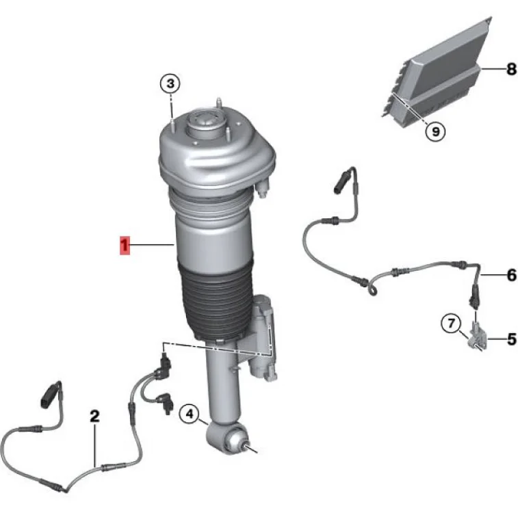 Air Shock Absorber Rear Left 37106887563 Rear Right 37106887563 for ...