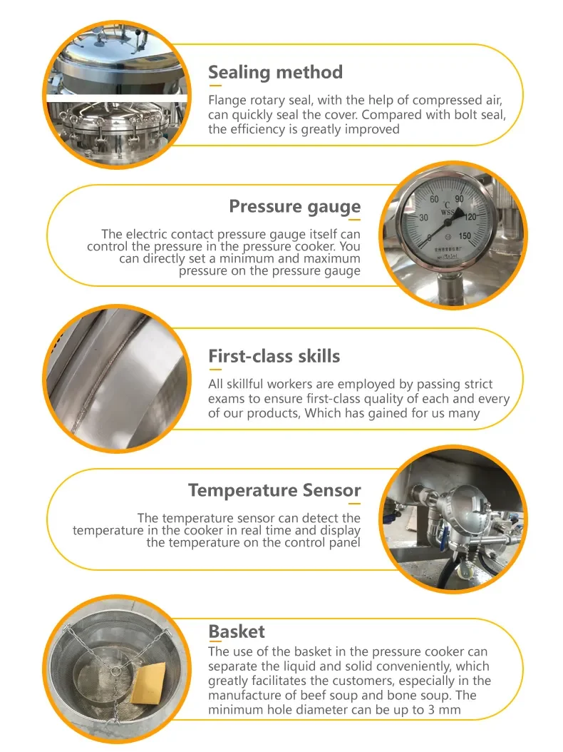 Industrial Gas Pressure Cooker 300l With Lifting Equipment - Buy ...