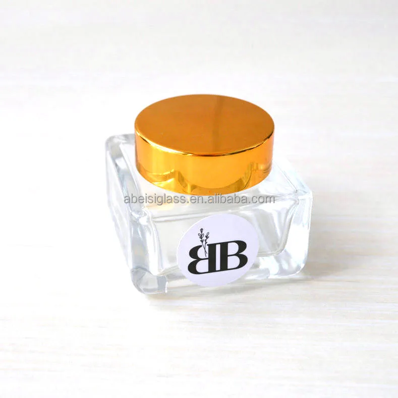 Empty Glass Luxury Oud Arabic Bakhoor Jar - Wide Mouth