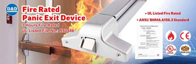 ANSI GRADE 1 UL10C UL305 Commercial Hardware SUS304 Fire Rated Escape ...