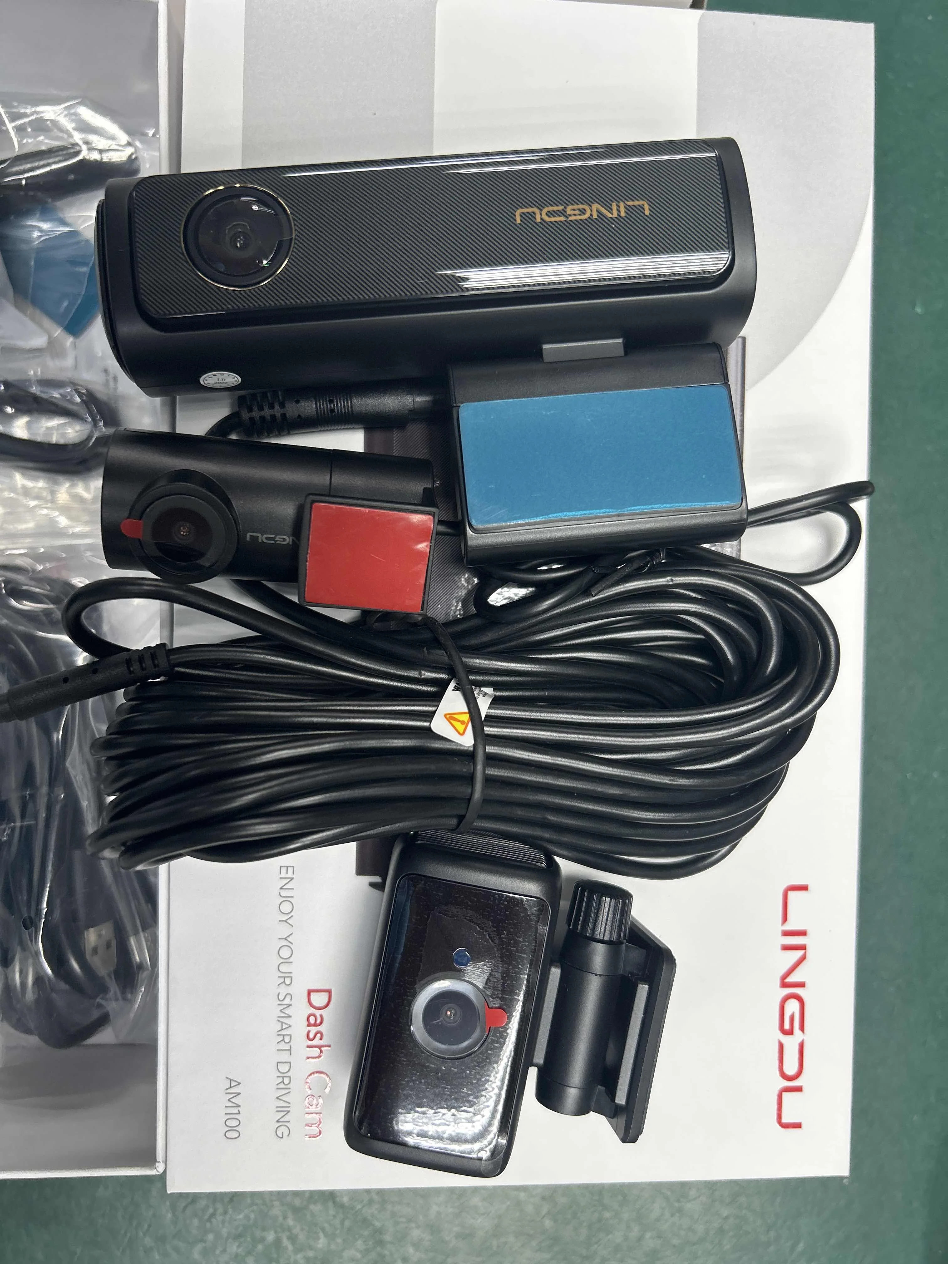 3 Channel No Screen Voice Control Driving Recorder Front And Rear ...