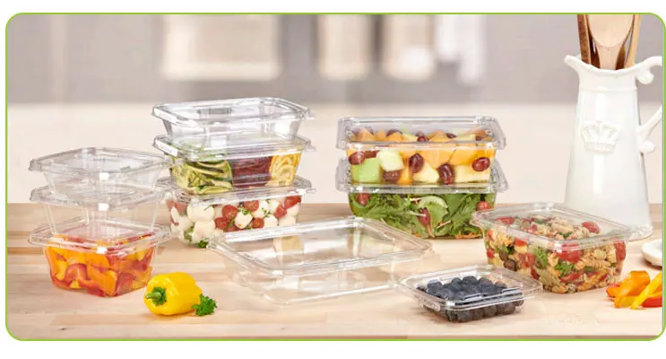 Customized Mould 20oz Tamper Proof Container Plastic Hinged Disposable ...