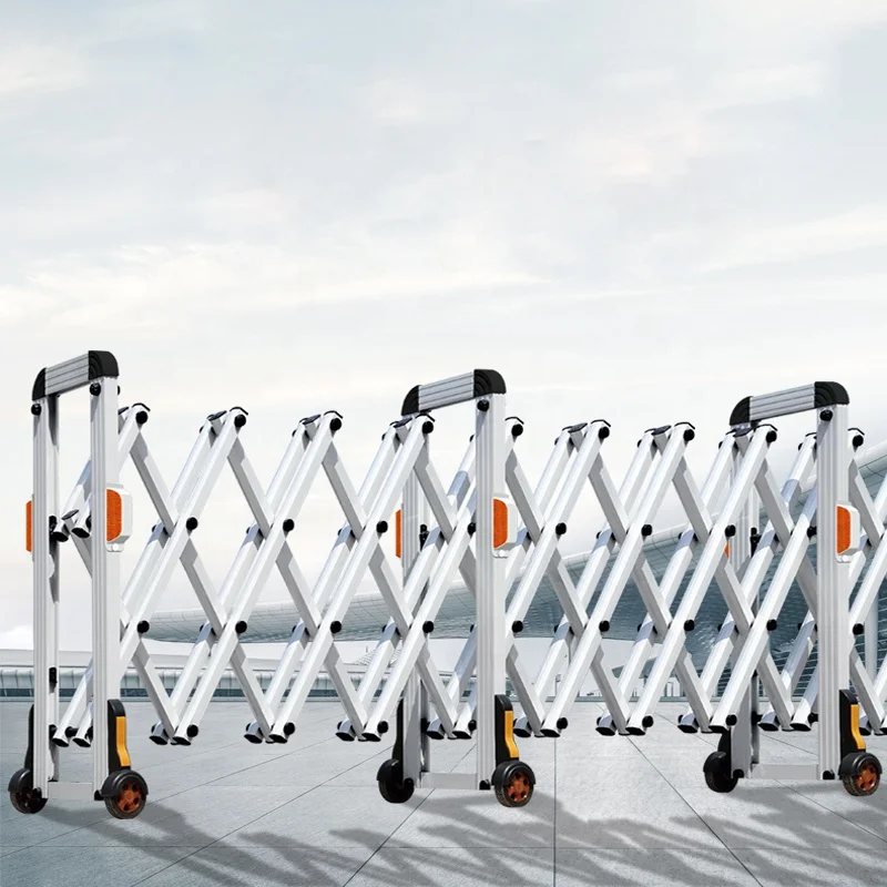 Commercial Safety Barrier Curved Sliding Retractable Fence Gate ...