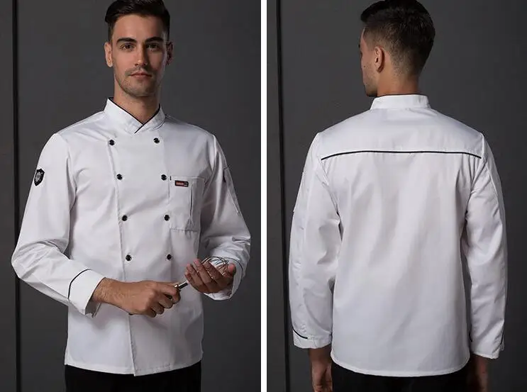 Chinese Kitchen Unisex Chef Uniforms Men Navy Chef Coats Colombia M-3XL ...