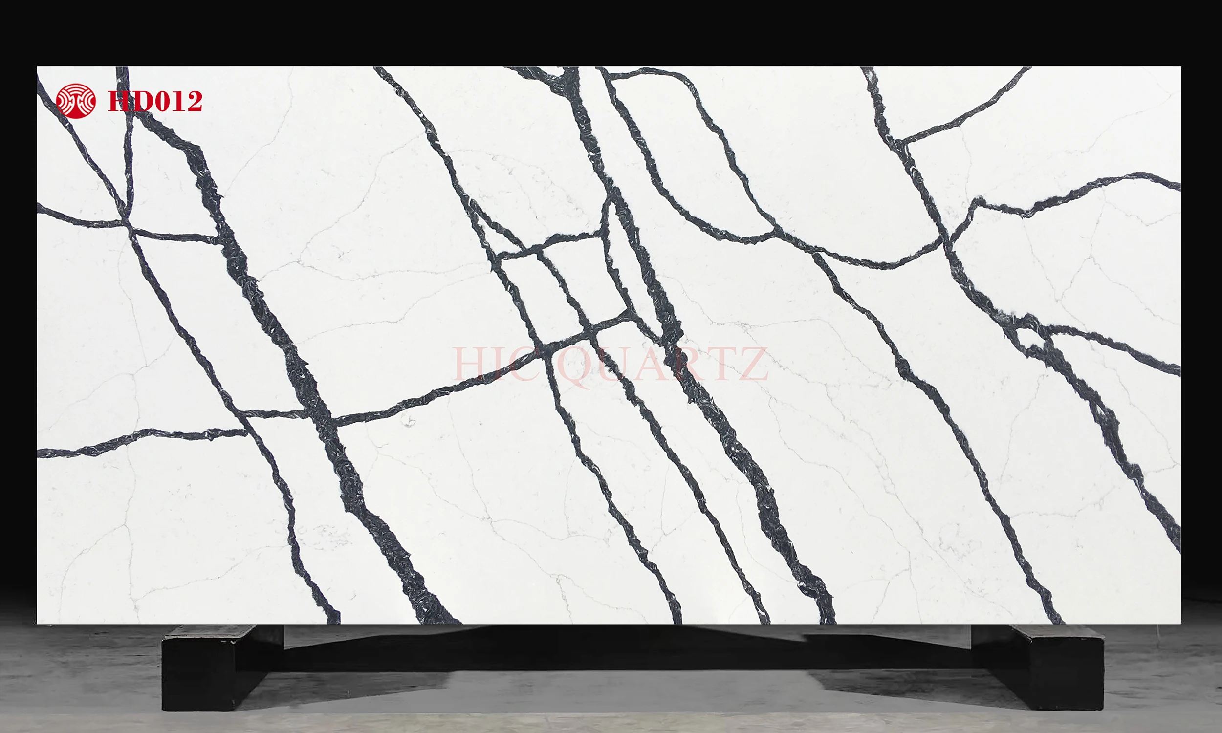 New Arrival Calacatta White Slabs Artificial Black Line Quartz Slab ...