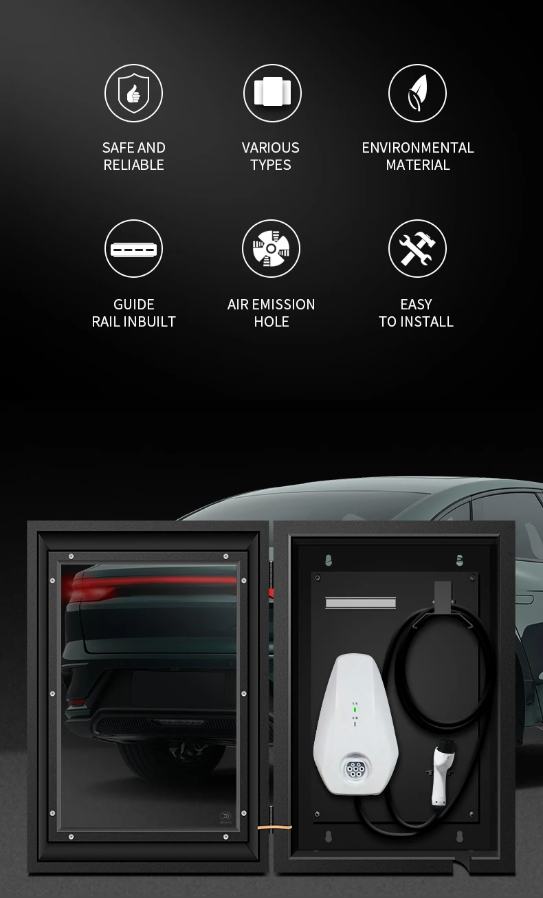 Wall-mounted EV Charger Metal Enclosure - IP54 Protection